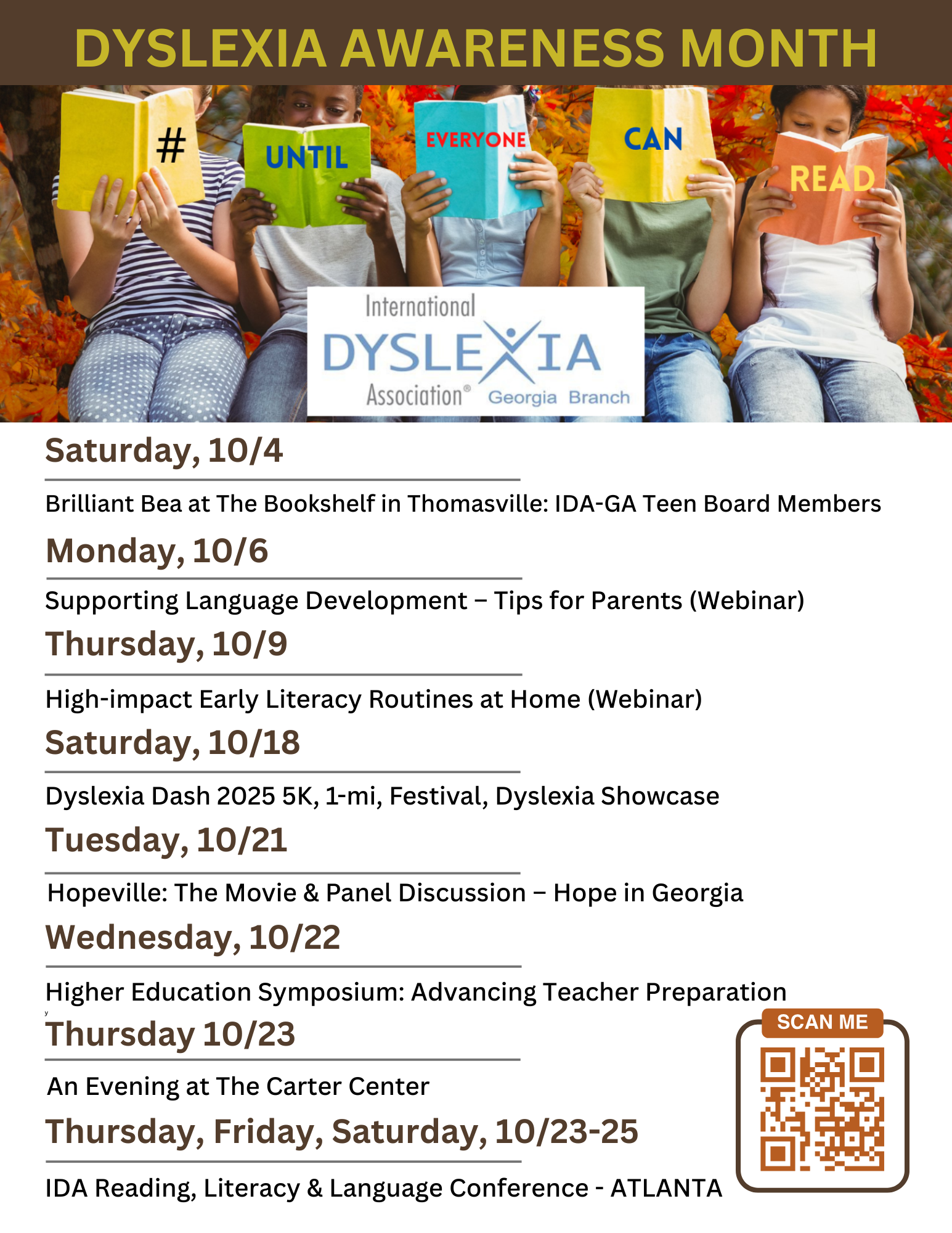 October is Dyslexia Awareness Month - IDA Georgia